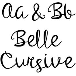 belle cursive font