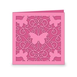 butterfly square folded card