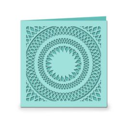 lacy square folded card