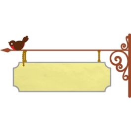 vintage hanging shop sign