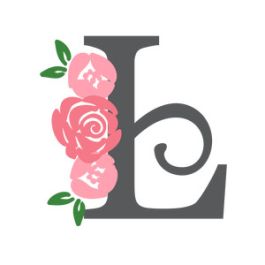 cursive floral monogram d