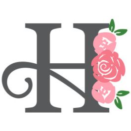 cursive floral monogram d
