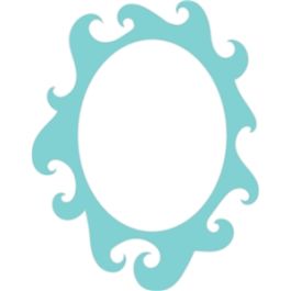 waves oval frame