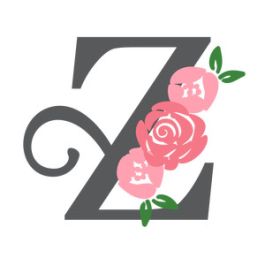 cursive floral monogram d
