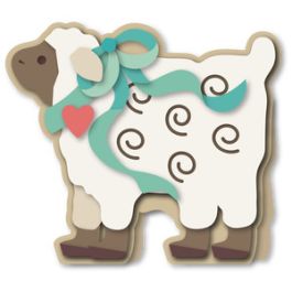 lamb shaped card|189862
