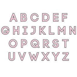 layered offset monogram alphabet