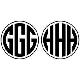 circle monogram g & h