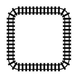 square train track frame