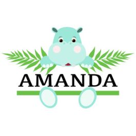 hippo name frame