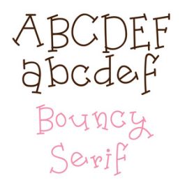 bouncy serif font