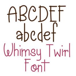 whimsy twirl font