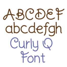 curly q font