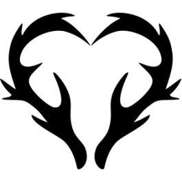 heart elk horns