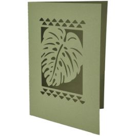 hawaiian tropical leaf card