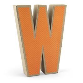 3d alphabet letter w