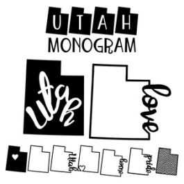 utah monogram font