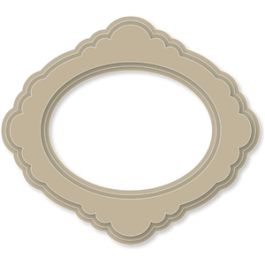 nested scallop oval frame