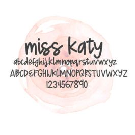 miss katy font