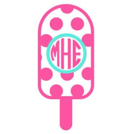 popsicle dot monogram frame