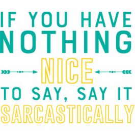 if you have nothing nice to say