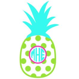 pineapple dot monogram frame