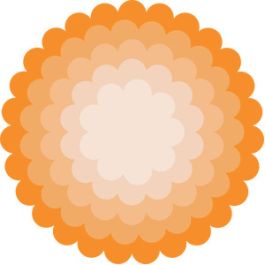 scalloped nesting circle