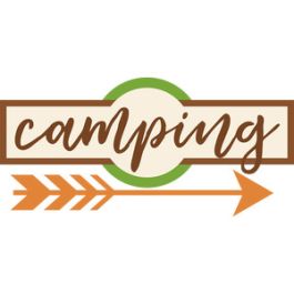 camping word art