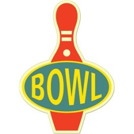 retro bowling sign