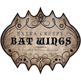 bat wings label