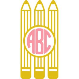 school pencils monogram