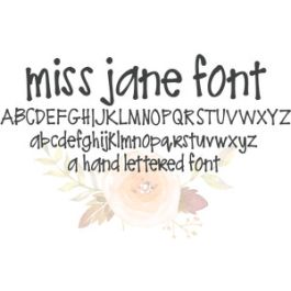 miss jane font