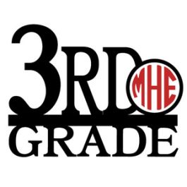 3rd grade monogram frame