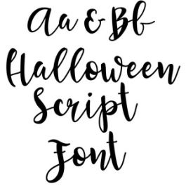 halloween script font