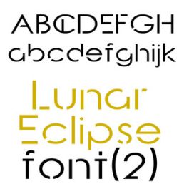 lunar eclipse font(2)