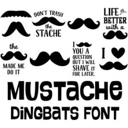 mustache dingbats font