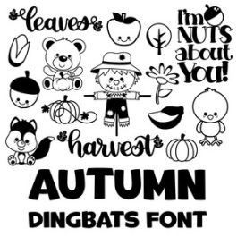 fall dingbats font|218043