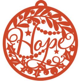 christmas bauble hope decoration