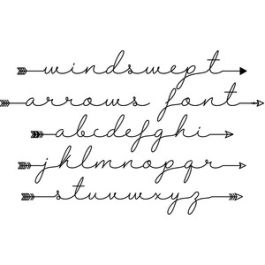 windswept arrows font