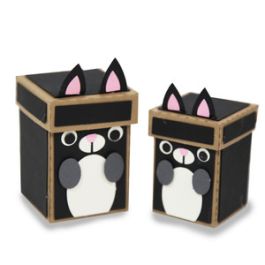 black cat nesting boxes