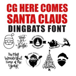 cg here comes santa claus dingbats font