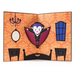 halloween vampire pop up card