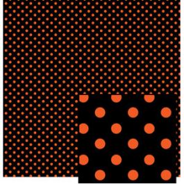 black and orange polka dot pattern