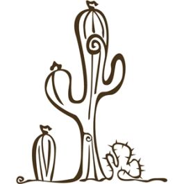 cactus - saguaro outline