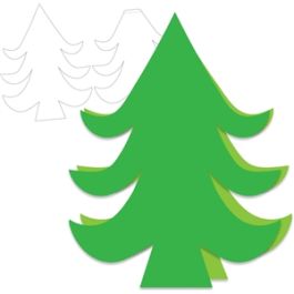 pine tree shaped card