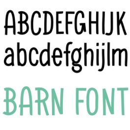 barn font