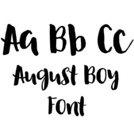 august boy brush font