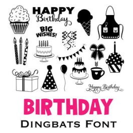 birthday dingbats font