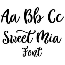 sweet mia font|229372