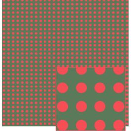 red-green polka dot pattern