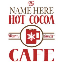 custom hot cocoa cafe sign